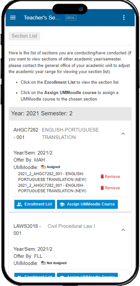 Revamped Section List for Academic Staff | ICTO Newsletter