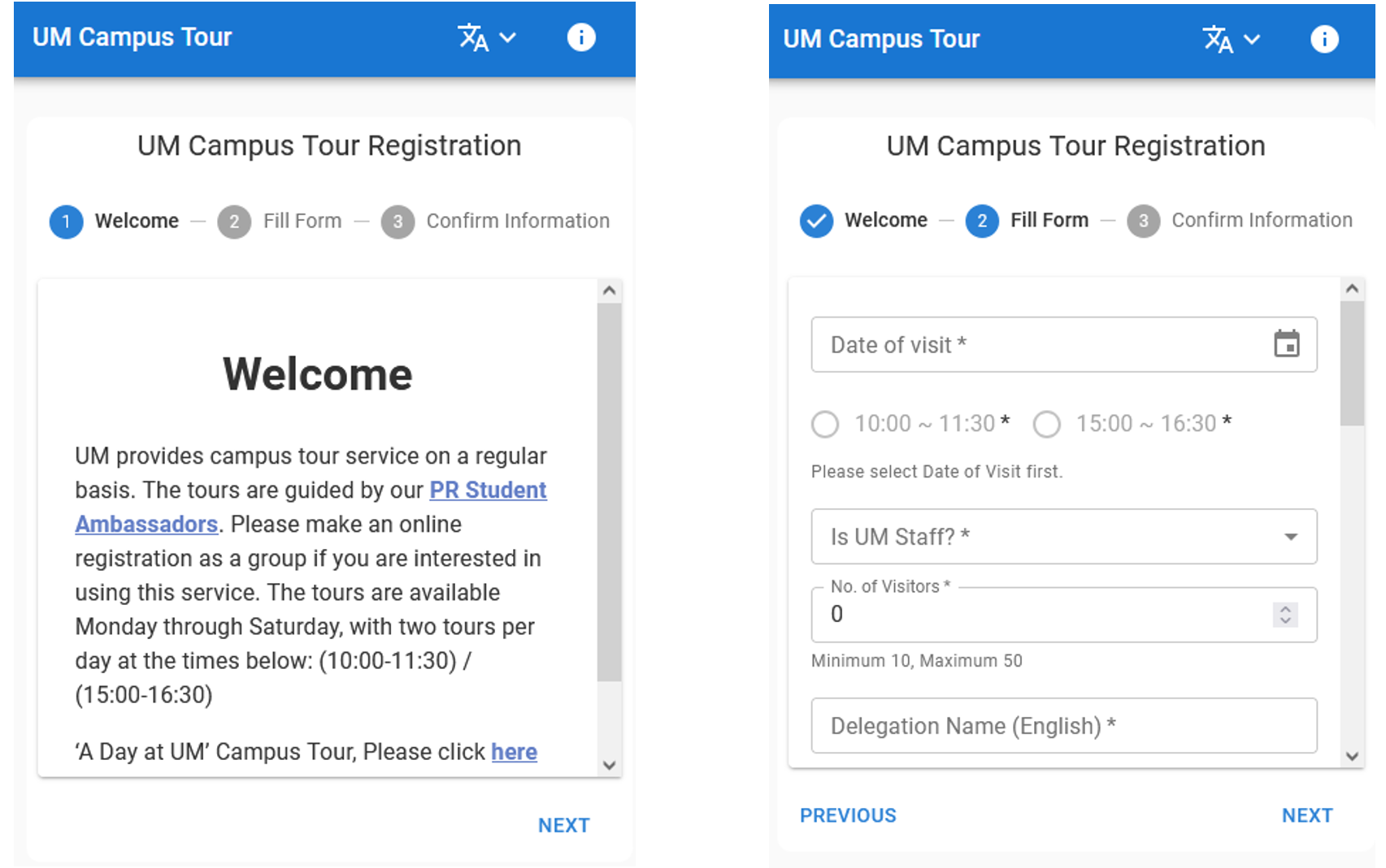 Revamped UM Campus Tour Registration System | ICTO Newsletter